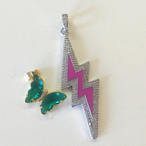 By Alexa Rae | Jewelry | New Lightning Bolt And Butterfly Charms | Poshmark